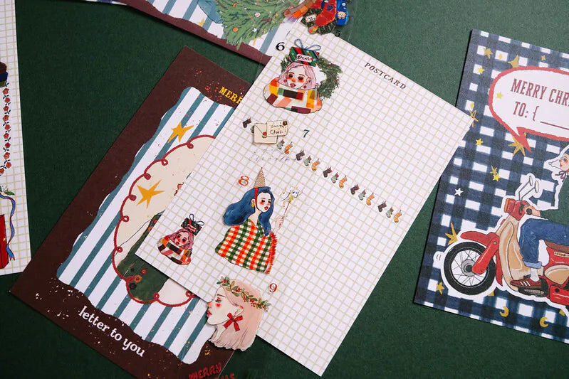 La Dolce Vita Christmas Post Card - My Bike is My Sleigh – Pinky Elephant