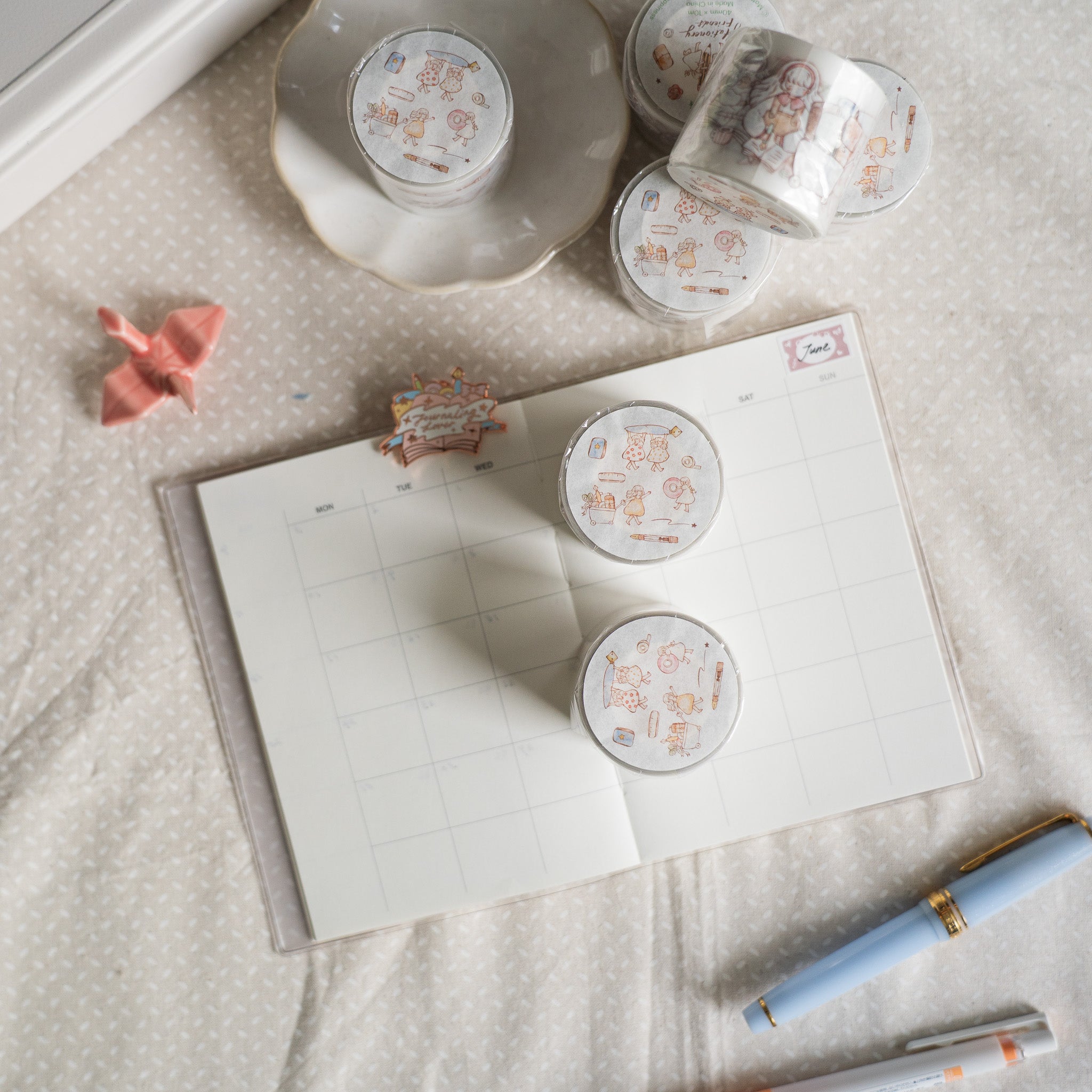 Sho Little Happiness Stationery Friends Kiss-cut PET Tape – Pinky Elephant