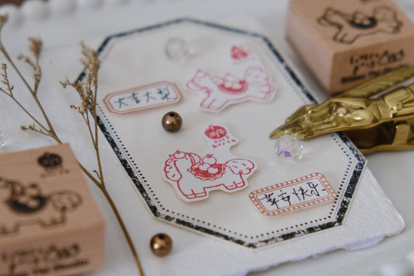 Eileen Tai Rubber Stamp - Year of Horse 2026, 2 designs – Pinky Elephant