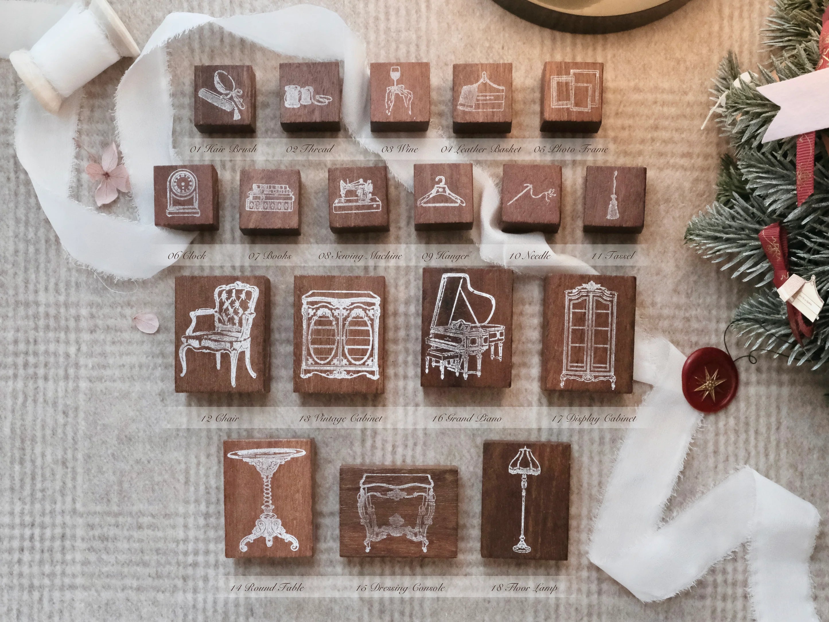 Jieyanow Atelier Rubber Stamp - Tailored to Precision, 18 designs ...
