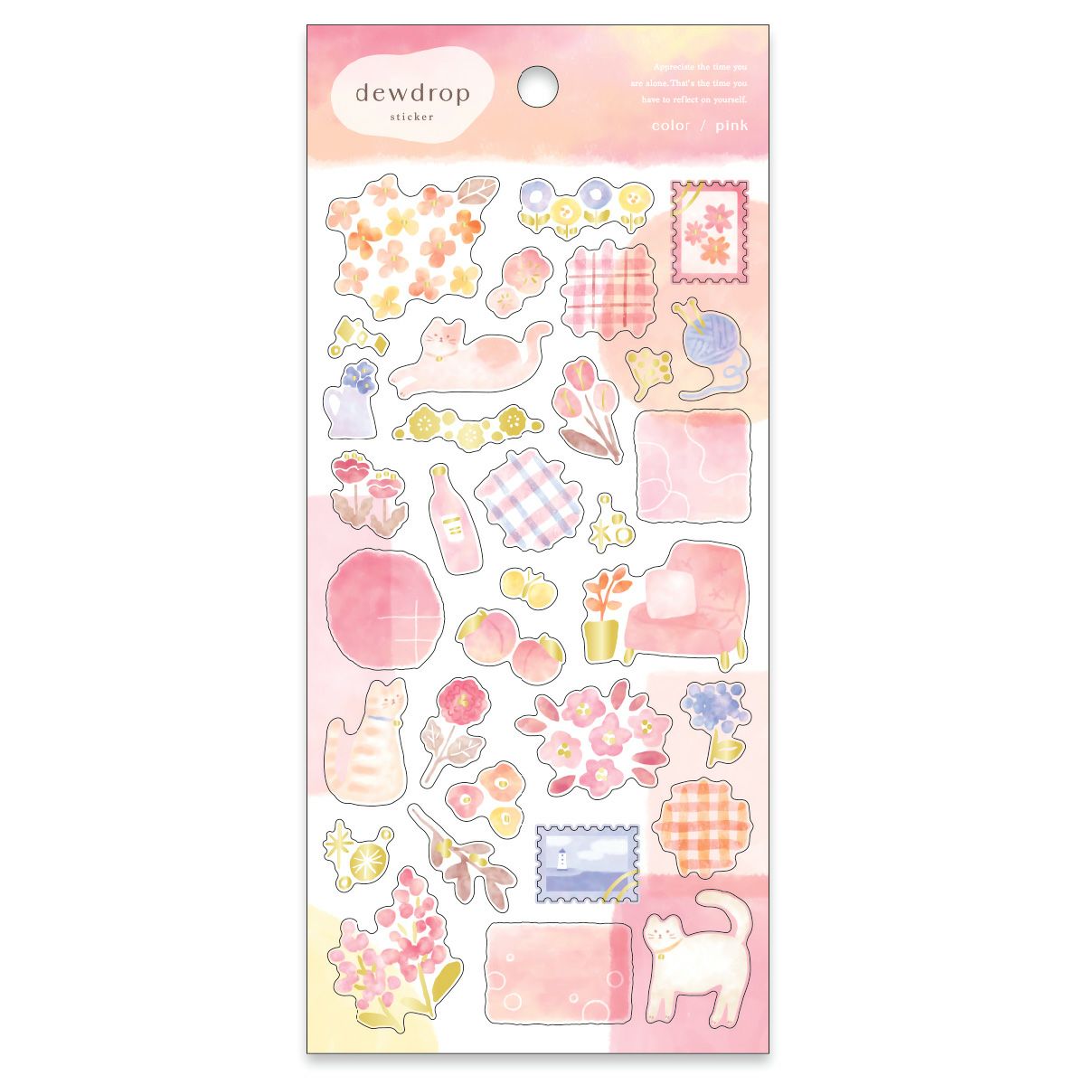 Mind Wave Dew Drop Gold Foil Sticker - Pink – Pinky Elephant
