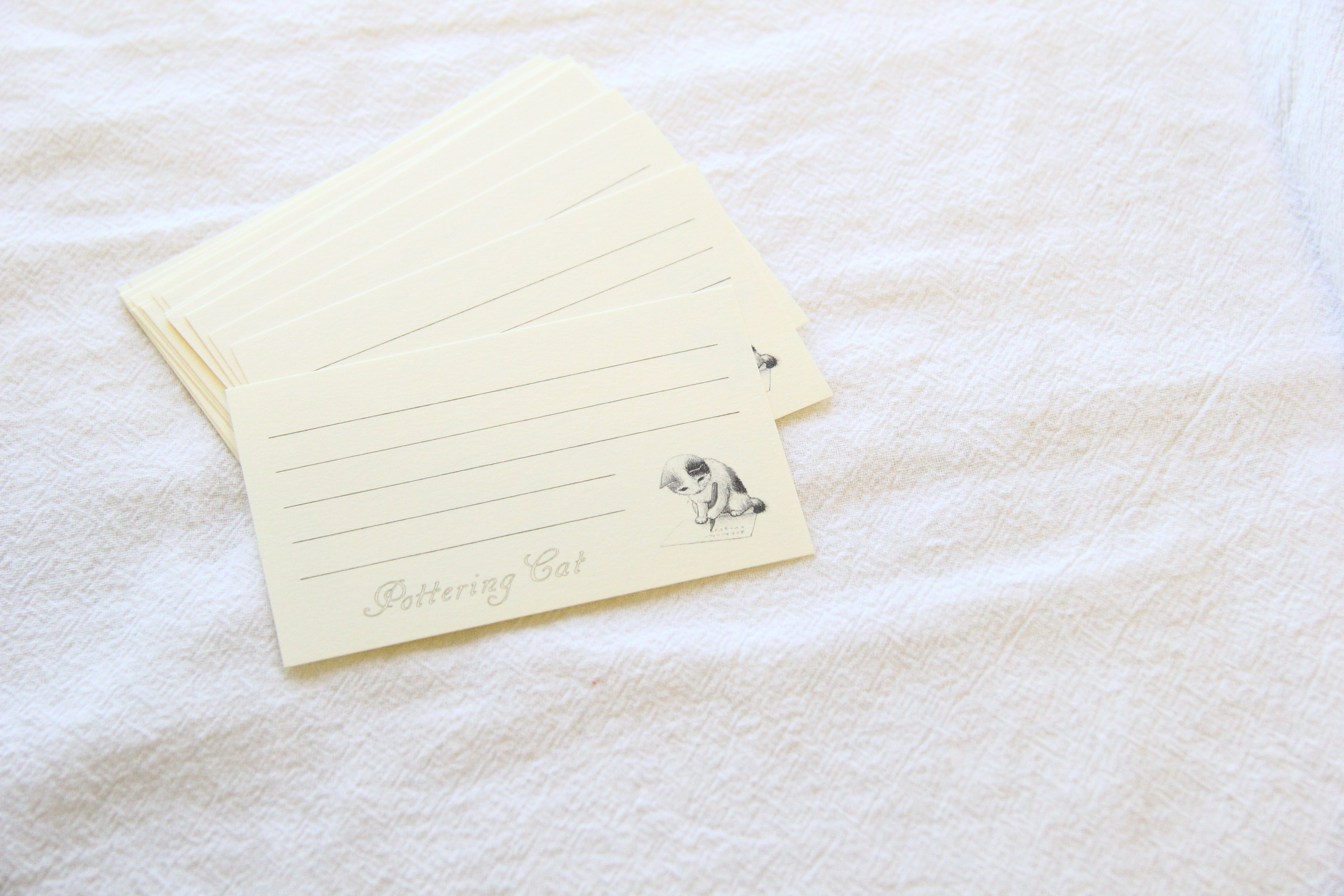 Pottering Cat Message Memo Paper Set - Letter – Pinky Elephant