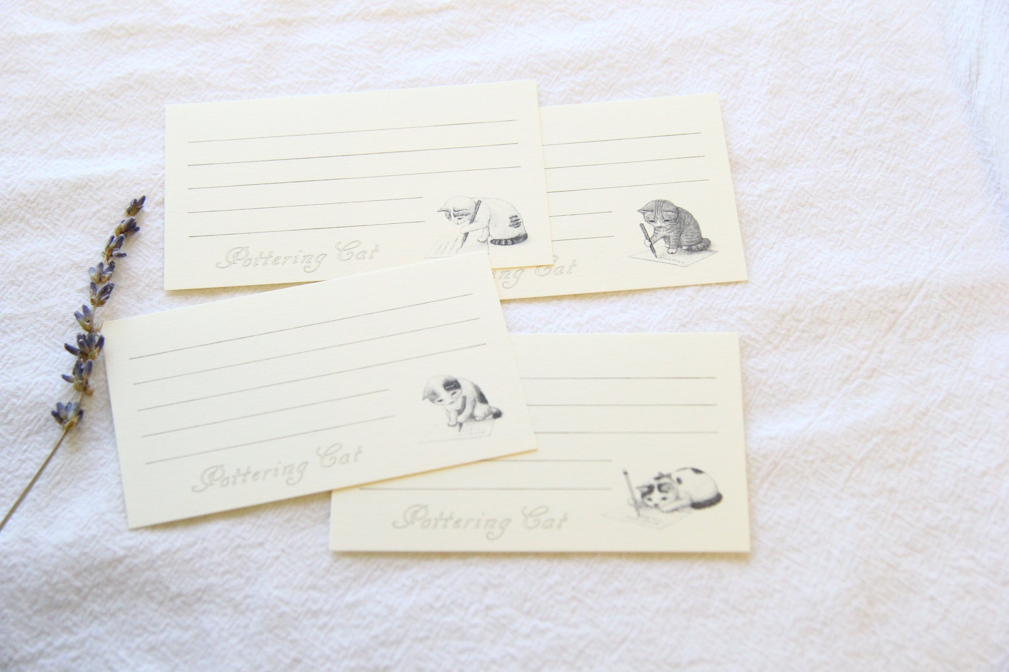 Pottering Cat Message Memo Paper Set - Letter – Pinky Elephant