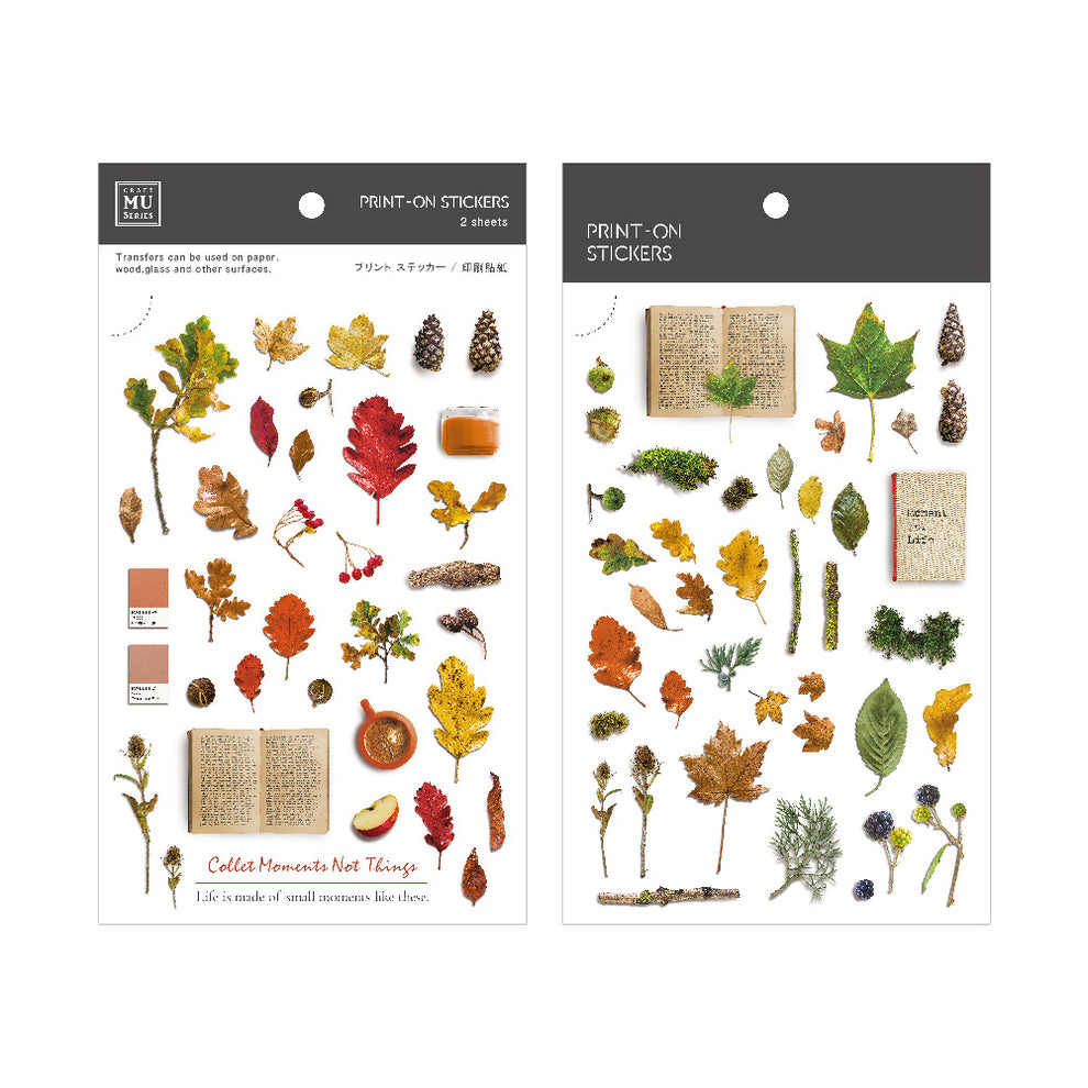 MU Print-On Stickers No.139: Fall Colors, 2 designs/packet – Pinky Elephant