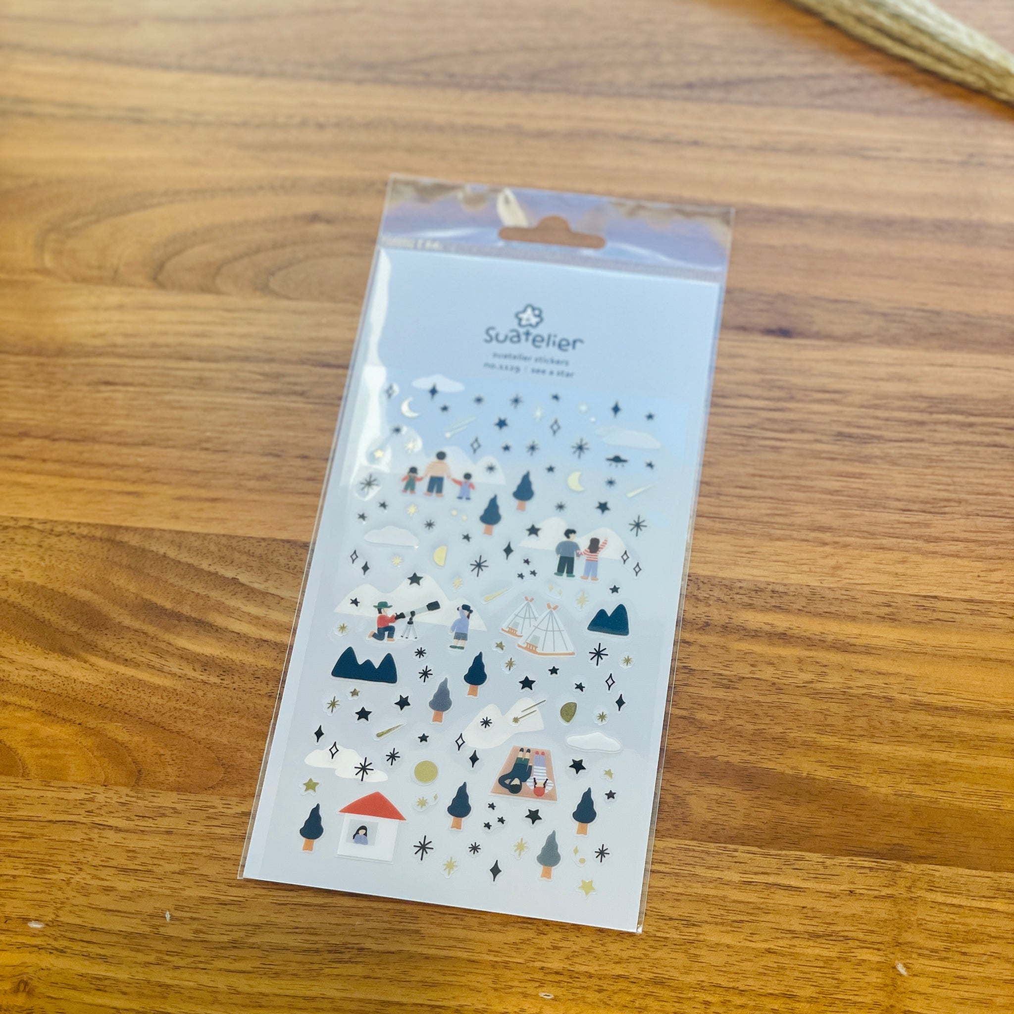 Suatelier Sticker Sheet No.1129, see a star – Pinky Elephant